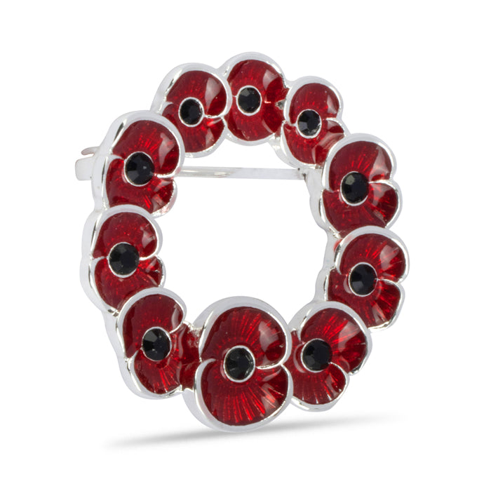 Multi Poppy Wreath Pin | Poppy Shop UK
