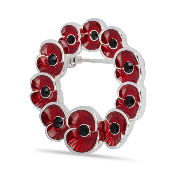 Multi Poppy Wreath Pin | Poppy Shop UK