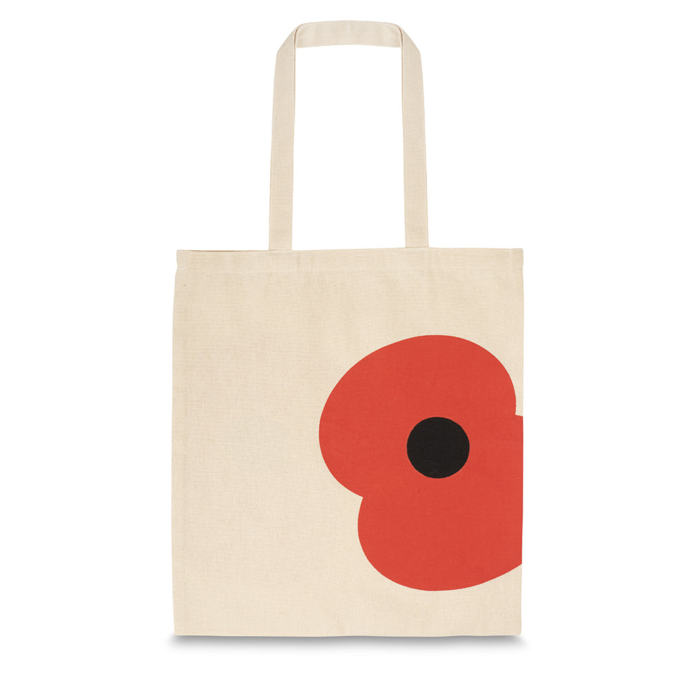 Single Poppy Cotton Tote Bag | Poppy Shop UK
