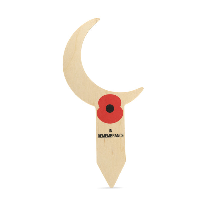 Wooden Muslim Crescent Tribute | Buy a Poppy | Poppy Shop UK
