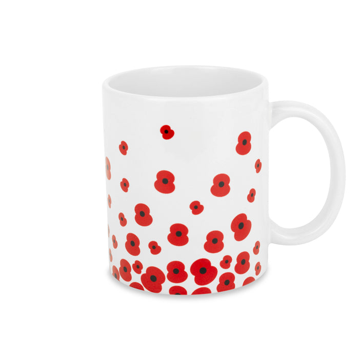 Royal British Legion Falling Poppies Mug | Poppy Shop UK