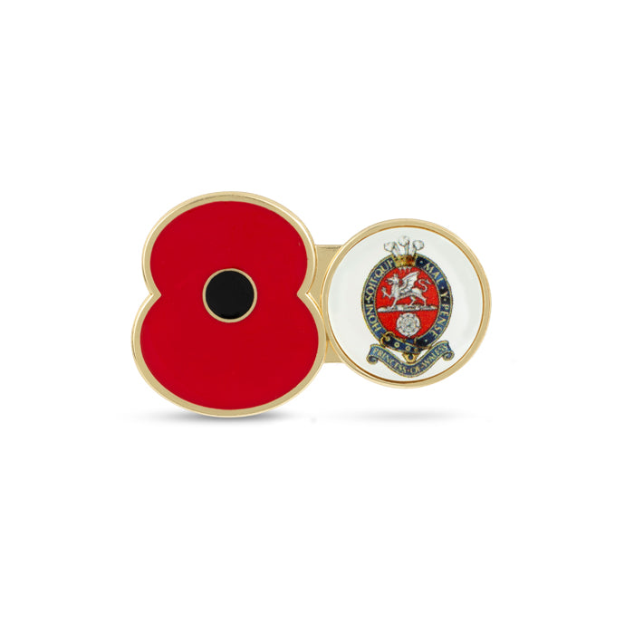 Princess of Wales's Royal Regiment Service Poppy Pin | Poppy Shop UK