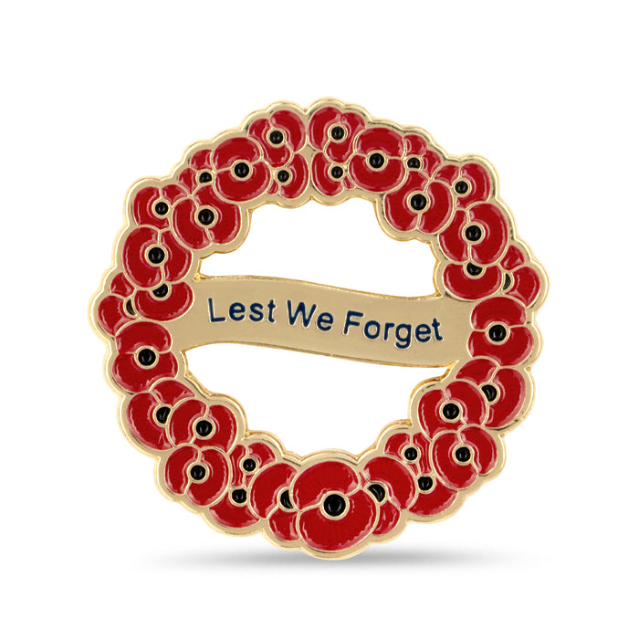 Lest We Forget Poppy Wreath Badge | Poppy Shop UK