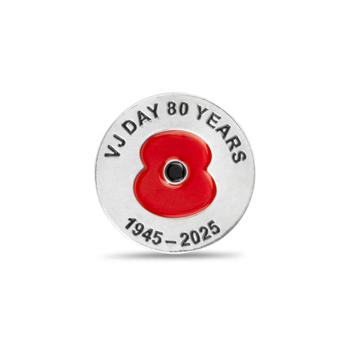 VJ Day 80 Years Poppy Pin | Poppy Shop UK