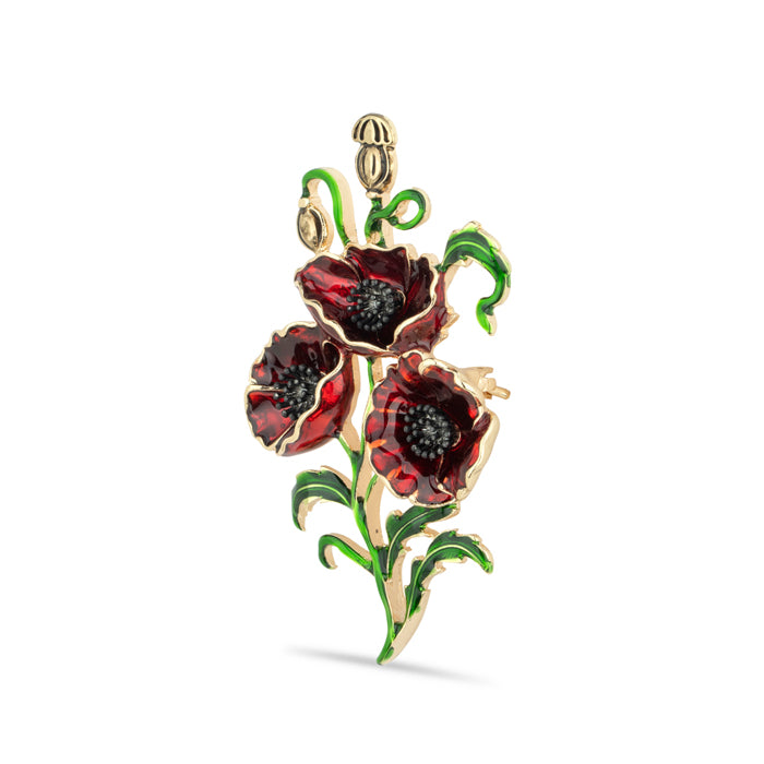 Laurence Llewelyn-Bowen Art Deco Poppy Brooch | Poppy Shop UK