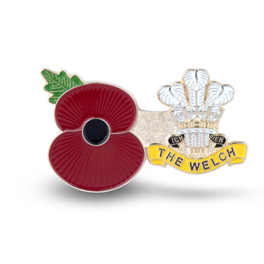 Service Poppy Pin Welch Regiment | Poppy Shop UK